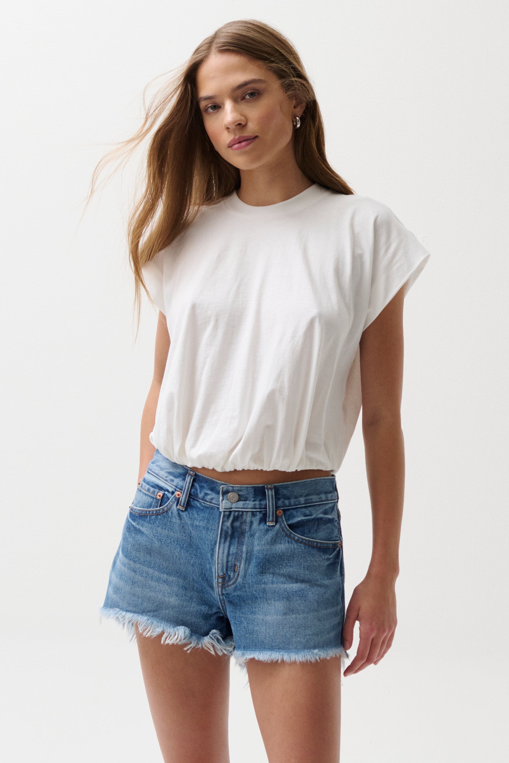 Millie Bubble Tee - Le Blanc – Pistola Denim